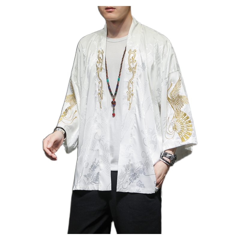 Autumn Spring White Red Embroidery Yukata Harajuku... – Grandado