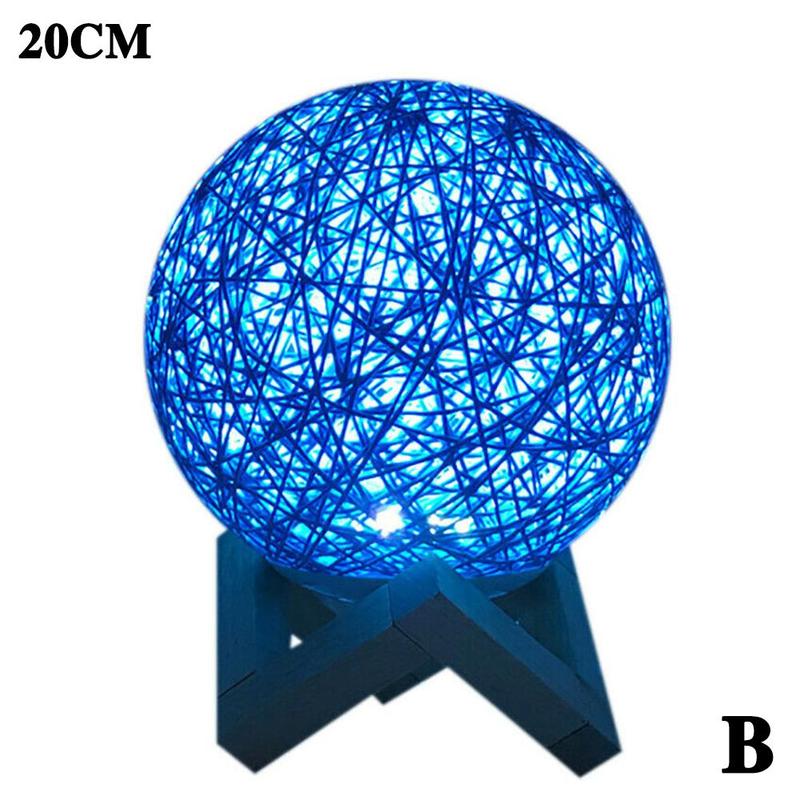 3D Led Rattan Moon Night Light Desk Lamps Moonligh... – Grandado