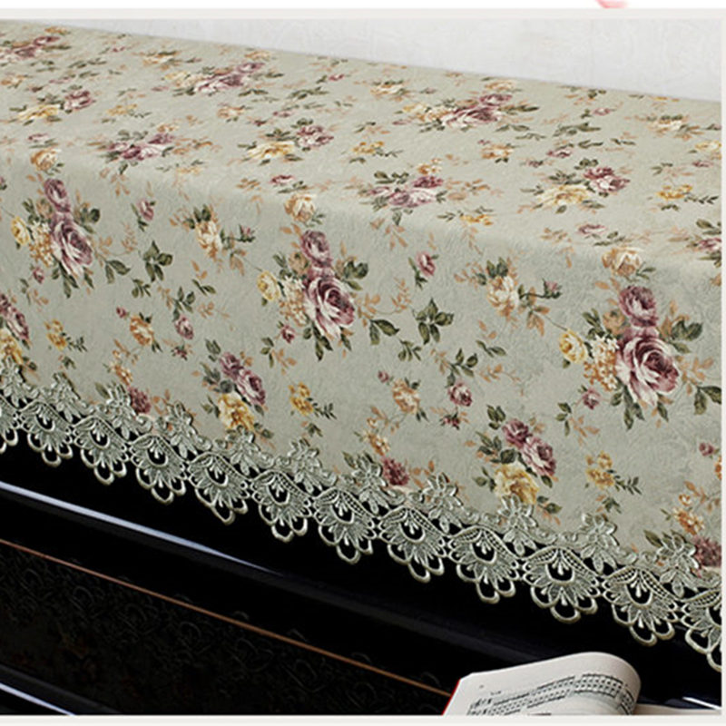 Elegante geborduurde kant piano cover pastorale ru... – Vicedeal