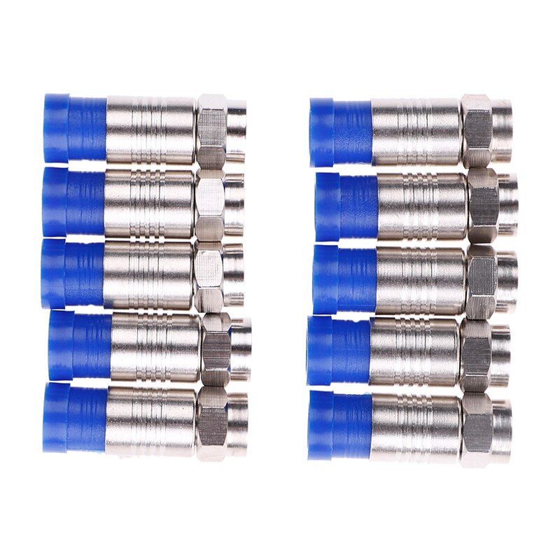 10Pcs F-Type Male Plug Compression Connectors For ... – Vicedeal