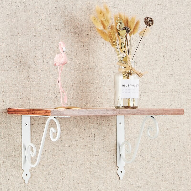 European style Wrought iron triangle bracket rack ... – Grandado