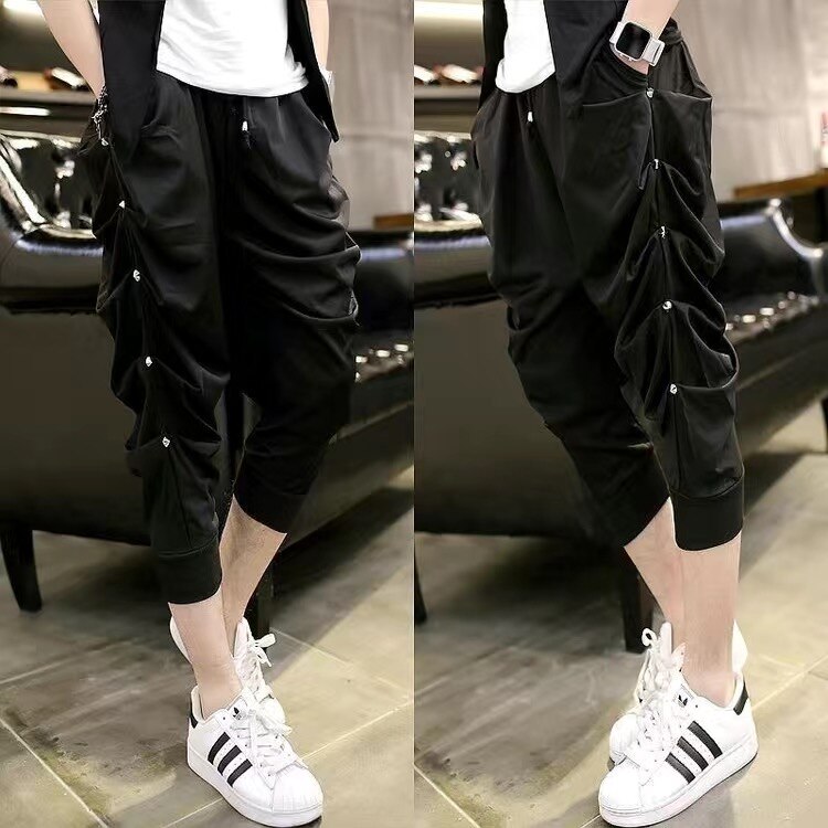 Men spring summer rivet harem pants punk hip hop c... – Grandado