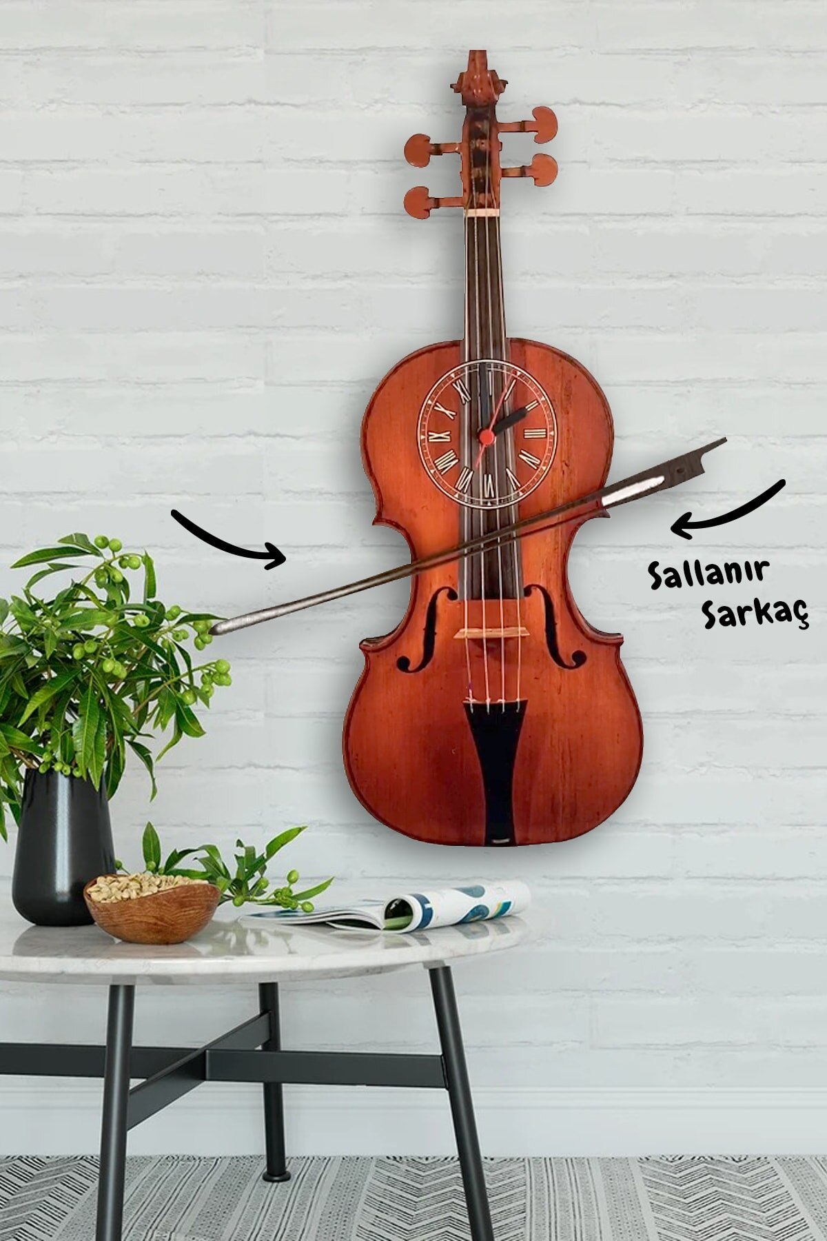 Violin Dangle Pendulum Wall Clock – Grandado