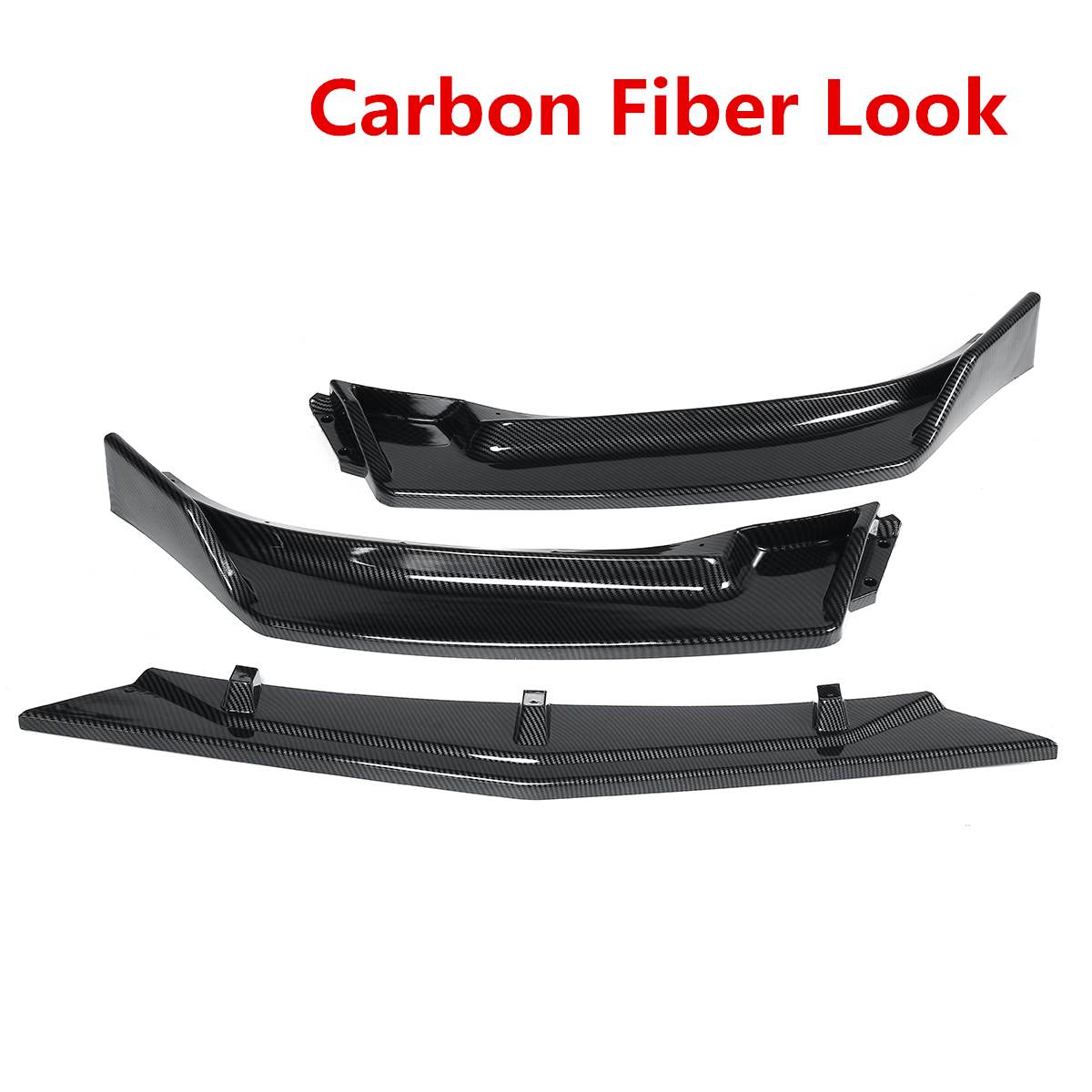 Carbon Fiber Look/Zwart 3x Auto Voorbumper Lip Bod... – Vicedeal