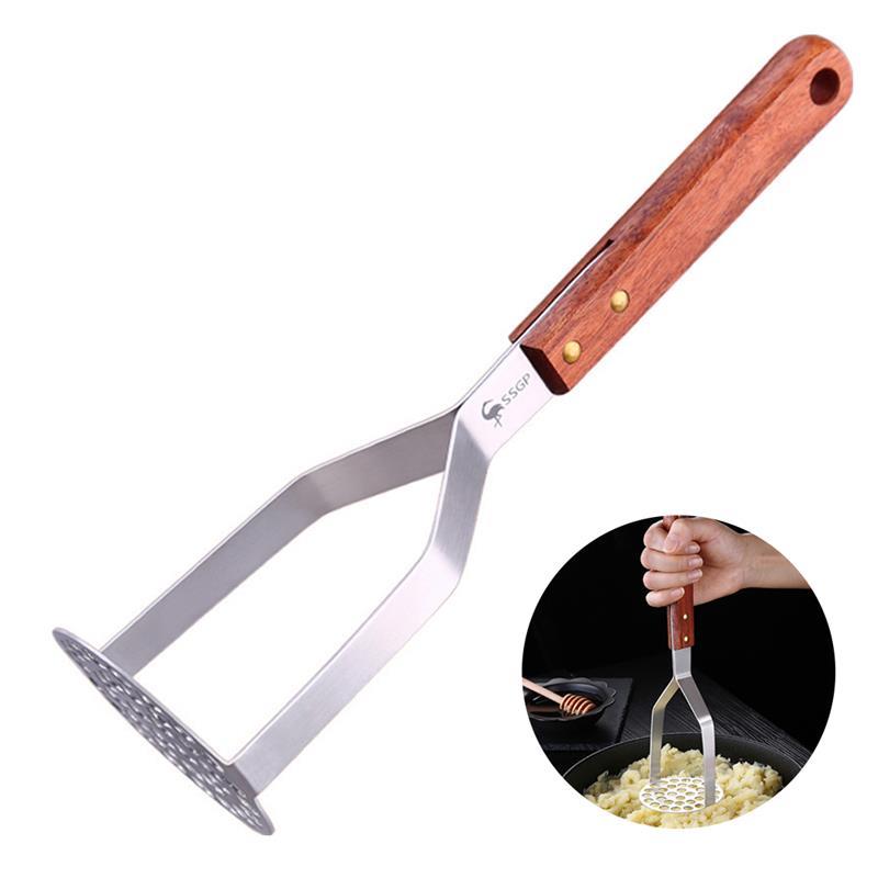 Stainless Steel Pusher / Potato Masher With Broad ... – Vicedeal