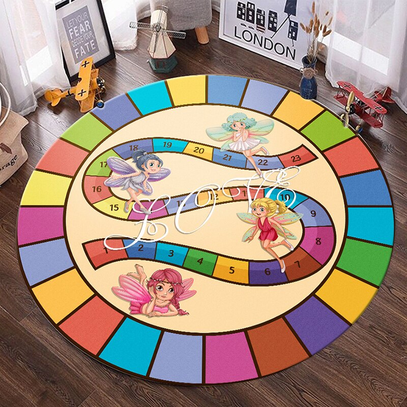 Cartoon Arabic Numerals Round Carpet Soft Carpets ... – Grandado