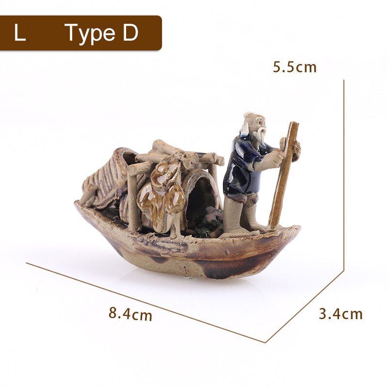 Ceramic Craft Boat Fish Tank Landscaping Garden Ro... – Vicedeal