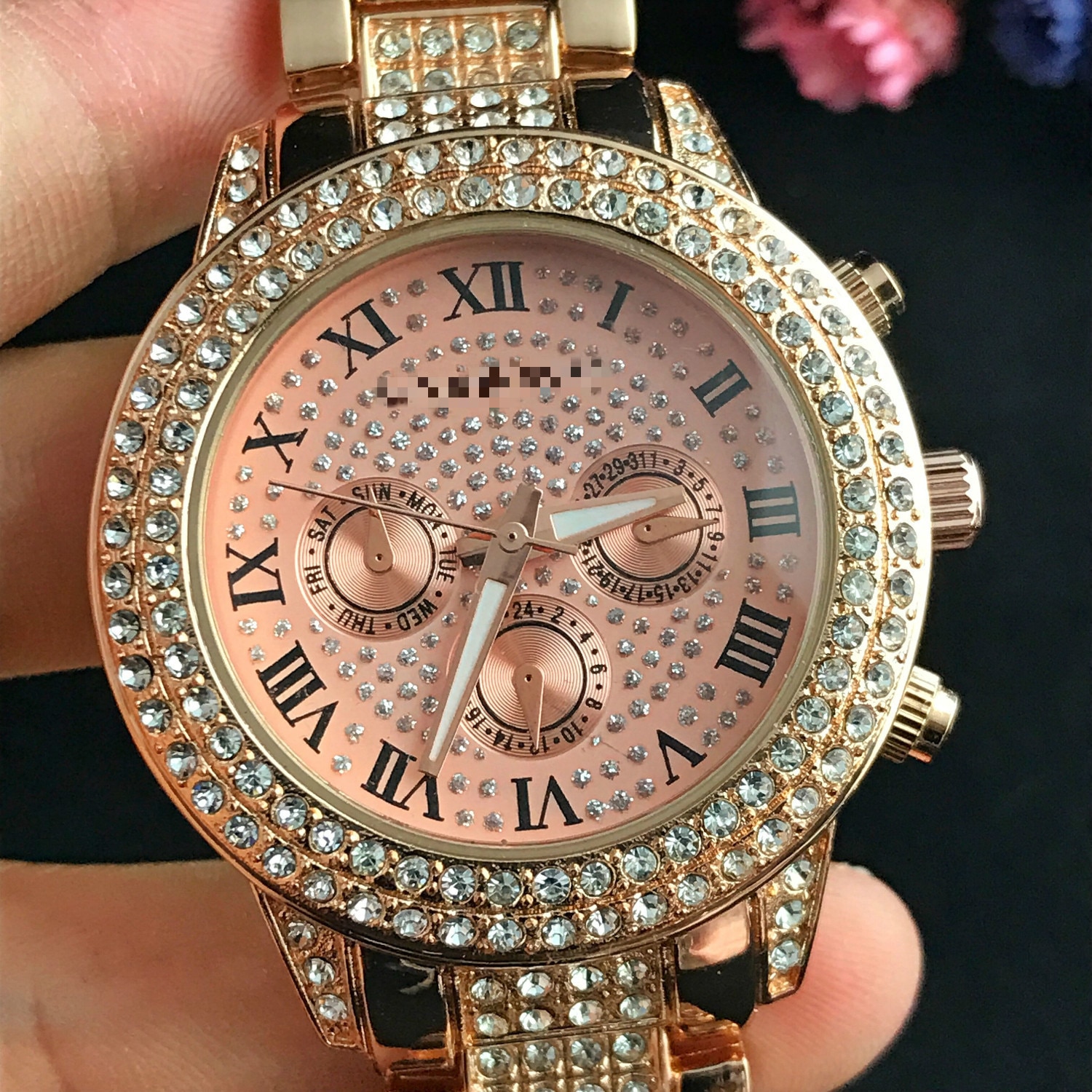 Silver Gold Diamond Stainless Women Watch Quartz W... – Grandado