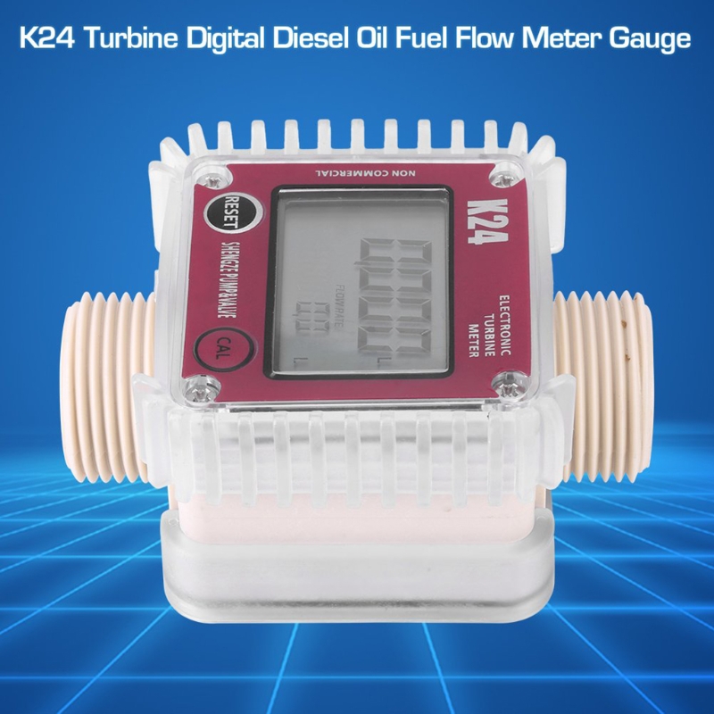 K24 Turbine Digital Oil Fuel Flow Meter Gauge for ... – Grandado