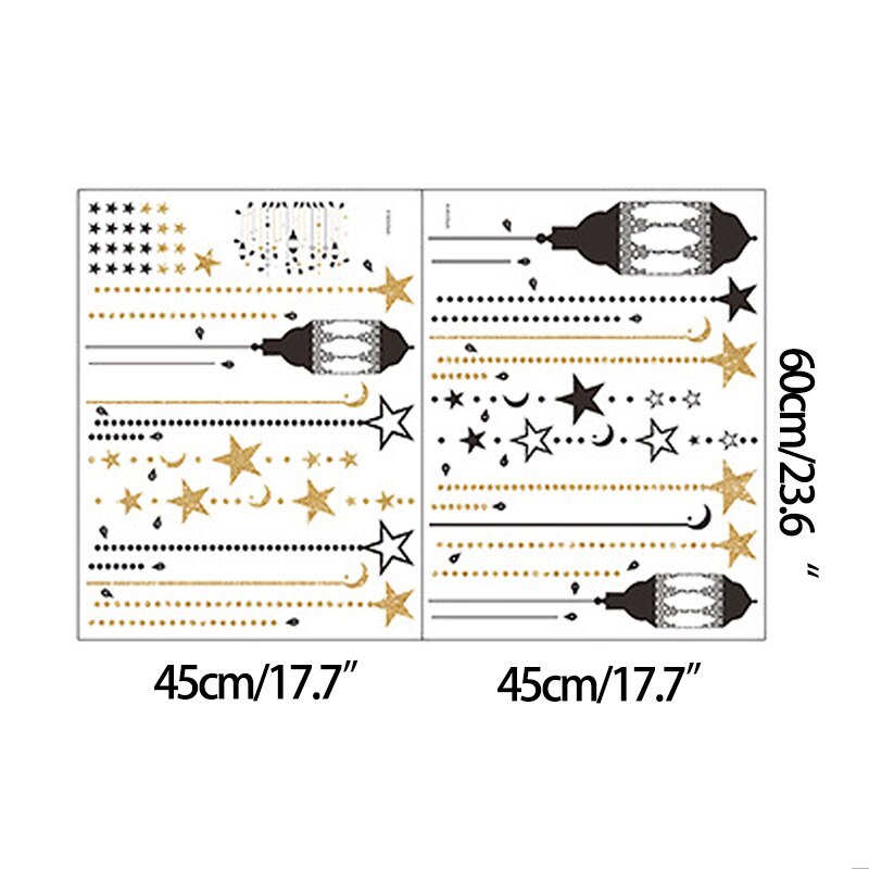 2pcs Ramadan Window Sticker Eid Mubarak Decor Lant... – Grandado