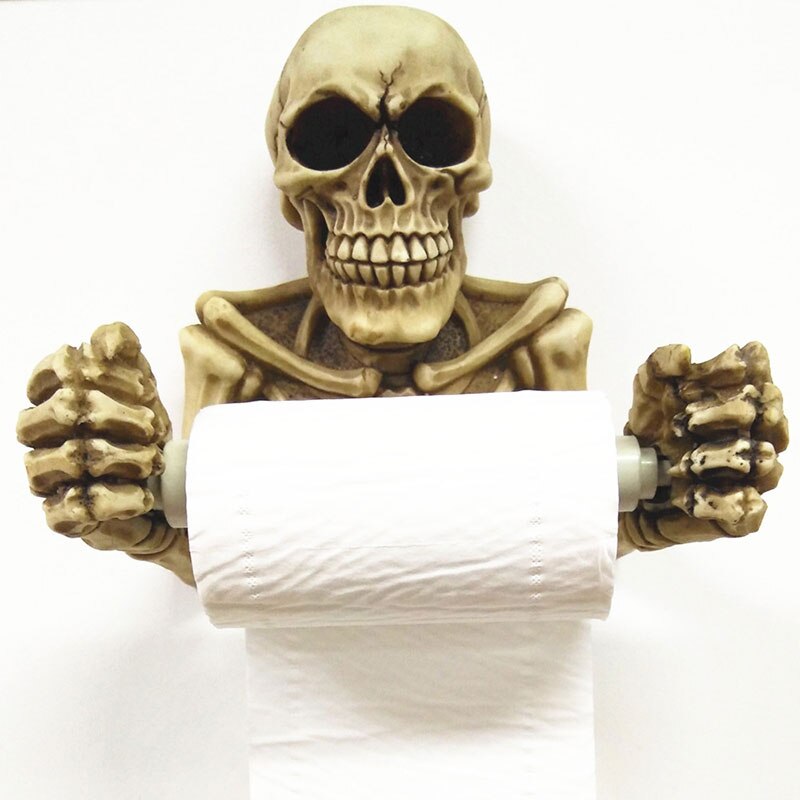 Wall Mount Skull Toilet Paper Holder Vintage Resin... – Vicedeal
