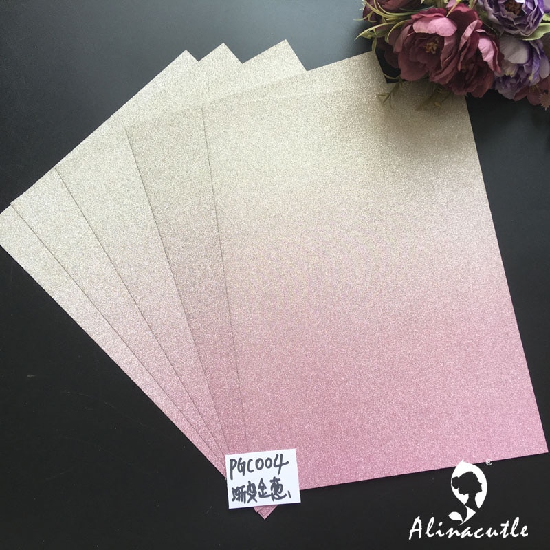 5pc Cardstock Paper Card Stock Premium Ombre Glitt... – Vicedeal