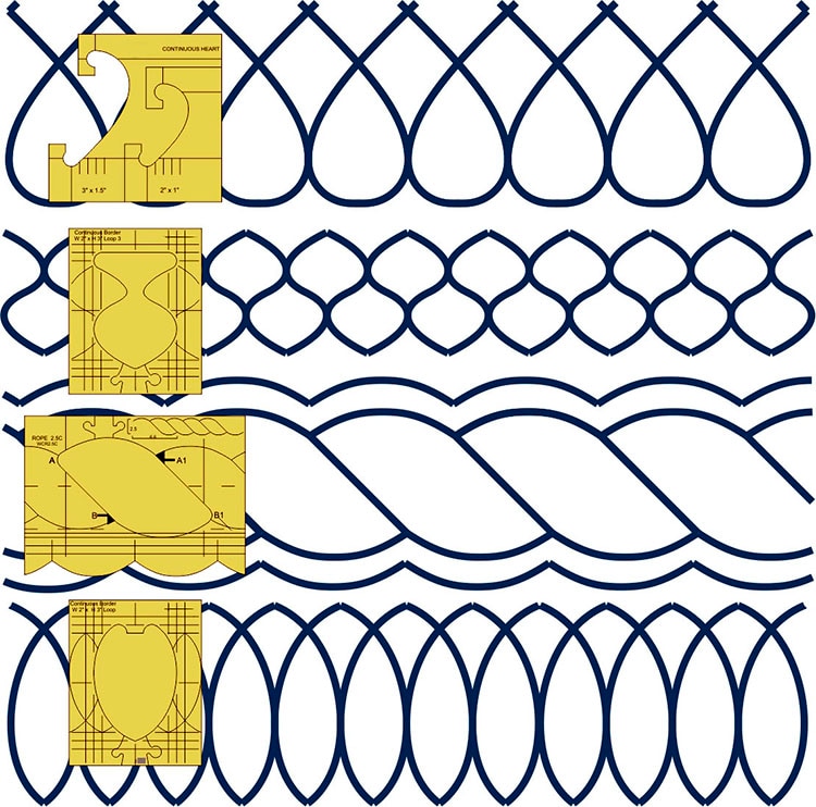 4 stk/sett vakre border multifunksjonsplagg patchw... – Grandado