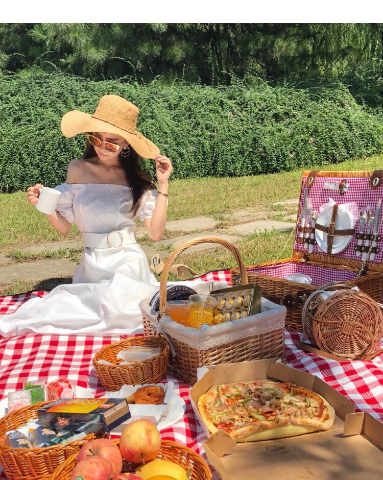 Woven Picnic Baskets Plant Rattan Willow Wicker Ca... – Grandado