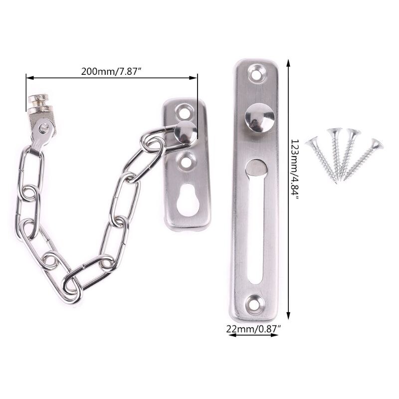 1-Pack Anti-Theft Door Chain Stainless Steel Slidi... – Grandado