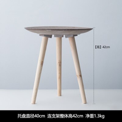 Round Nordic Wood Coffee Table Bed Sofa Side Table... – Grandado