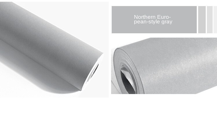 Nordic style wallpaper bedroom living room plain p... – Grandado