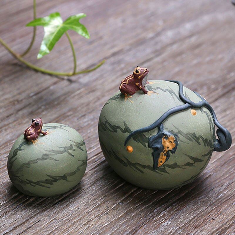 Ceramic Frog Tea Pet Cute Tea Set Ornaments Tea Se... – Vicedeal