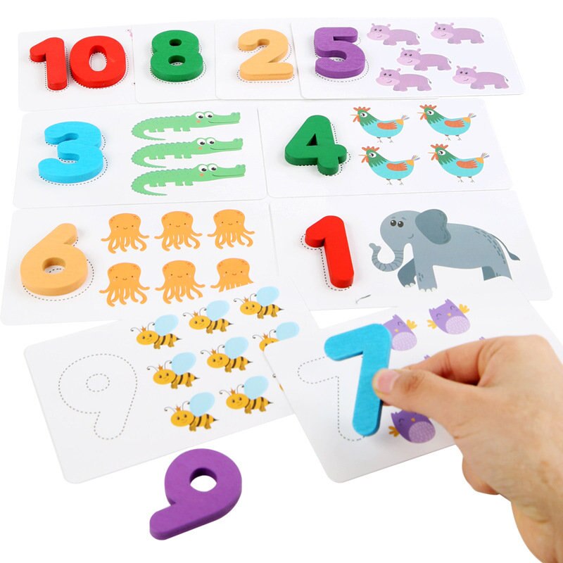 English Alphabet Letters Numbers Matching Card Woo... – Vicedeal