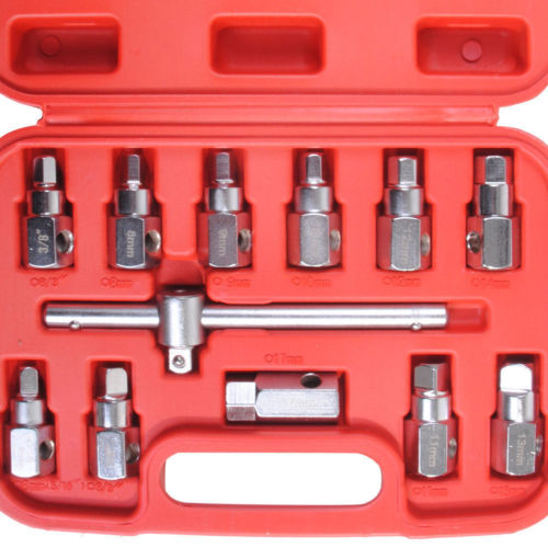 12PC Oil Drain Plug Sump Tool 3/8 Wrench Socket Ke... – Grandado