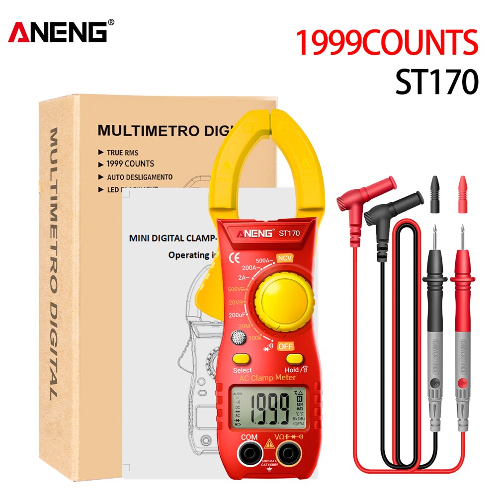 ANENG ST170 Smart Clamp Meter 1999 Counts Auto-ran... – Grandado