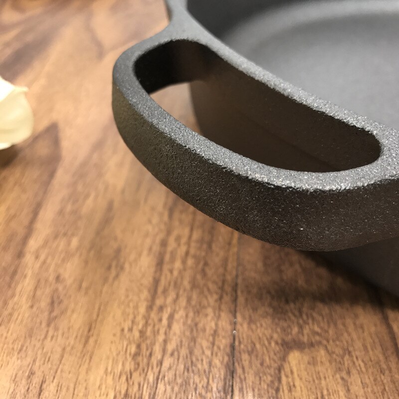 Old-style cast iron pan thickened binaural pan unc... – Vicedeal