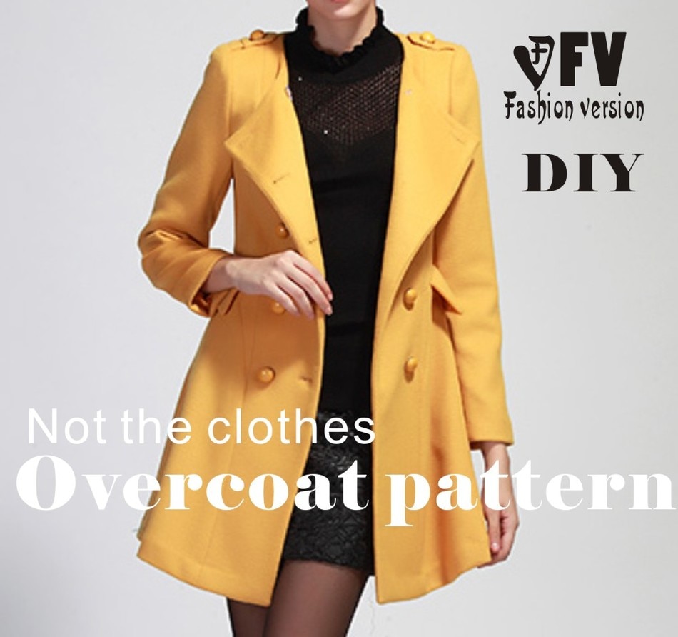 Clothing DIY Overcoat Sewing Pattern Coat Sewing T... – Grandado