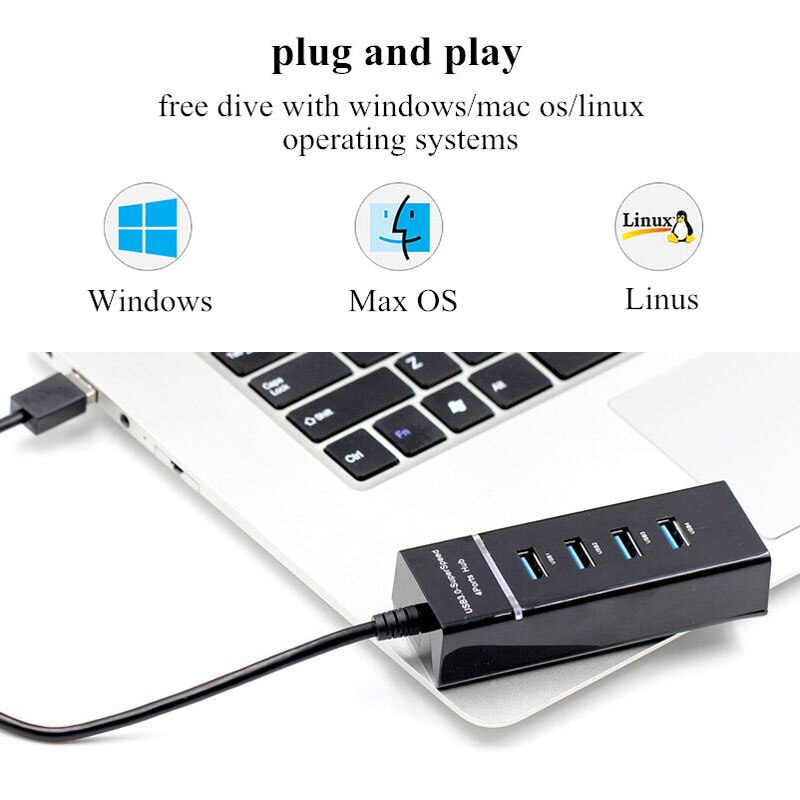 USB 3,0 HUB Multi 3,1 Typ C USB 4 Port Für MacBook... – Vicedeal