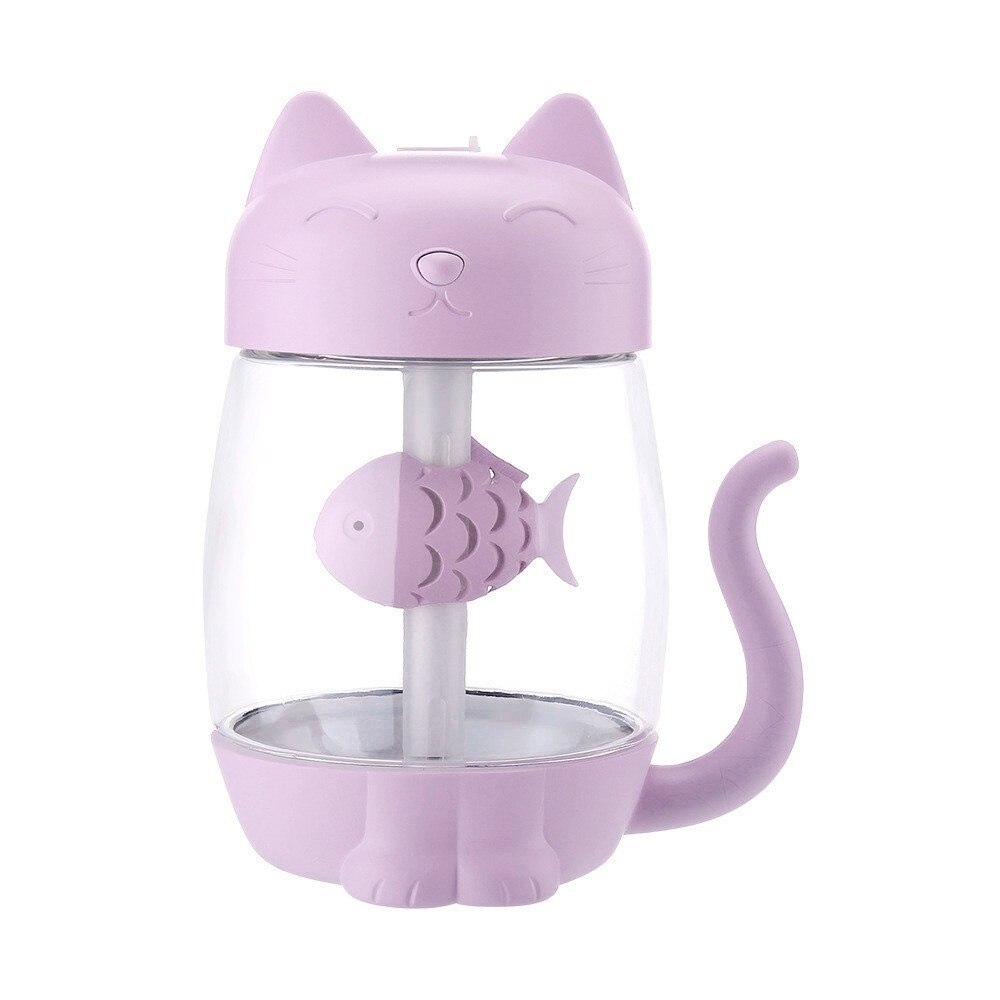 3 In 1 Humidifier Cute Cat LED Humidifier Air Fan ... – Grandado