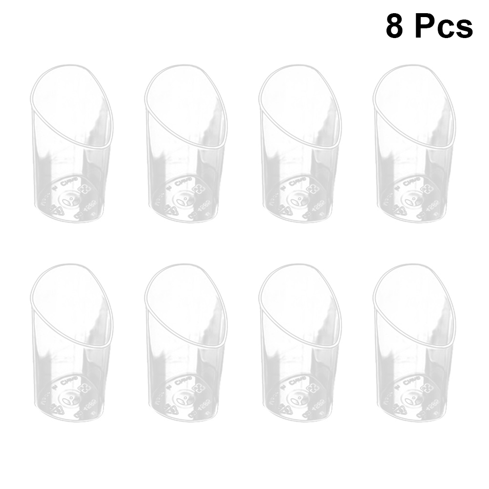 10PCS 80ml Mini Dessert Cups Clear Slanted Appetiz... – Grandado
