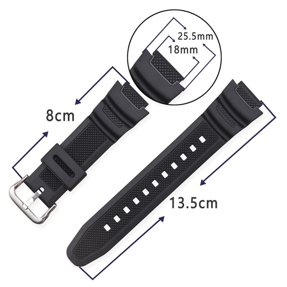 For casio Watches Watchband Silicone Rubber Bands ... – Grandado
