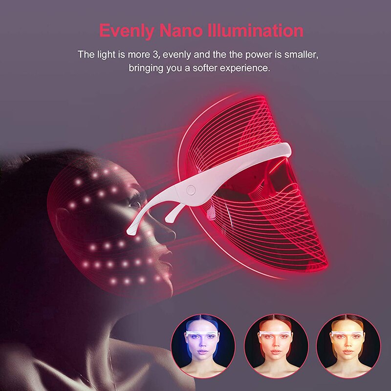 LUMIÈRE LED Masque De Beauté Instrument 3 couleurs... – Grandado