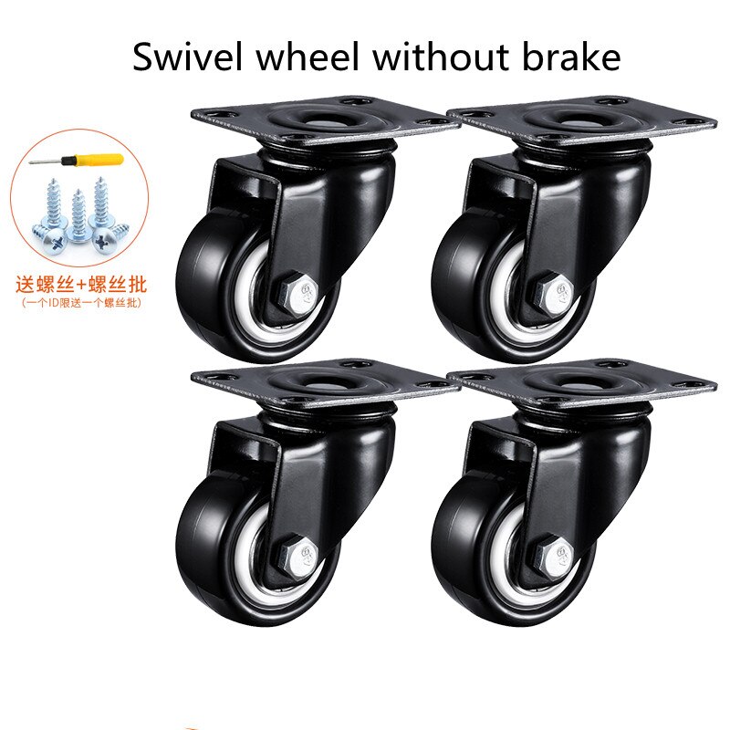 4Pc/1.5 Inch Swivel Caster, 160Kg Zwarte Swivel Ca... – Vicedeal