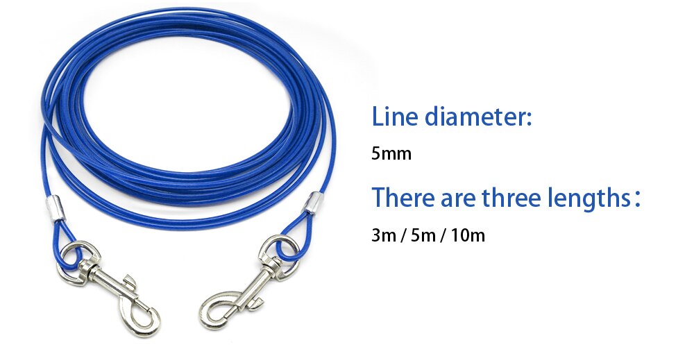 3M 5M 10M Dog Tie-Out Cable Heavy Duty Dogs Chain ... – Vicedeal