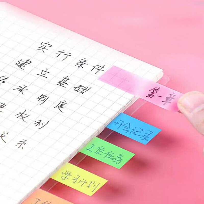 1 Set Fluorescent Colored Post-it Note Memo Pad Lo... – Grandado