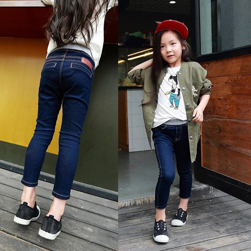 Girls Slim Jeans Autumn Denim Pants For Children T... – Grandado
