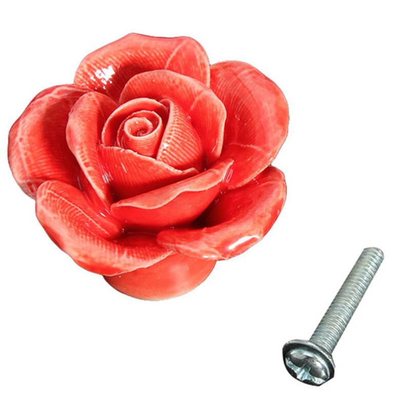 1Pcs Rose Keramische Knoppen Keukenkast Lade Trekt... – Grandado 1Pcs Rose Keramische Knoppen Keukenkast Lade Trekt... – Grandado