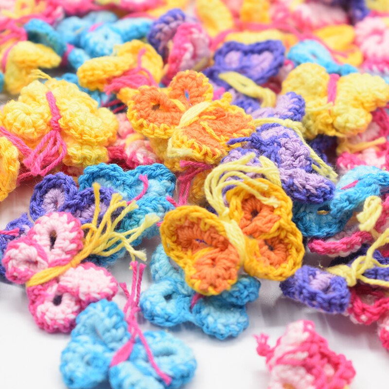 10 Stks Haak Gebreide Vlinders Applique Naai Acces... – Grandado