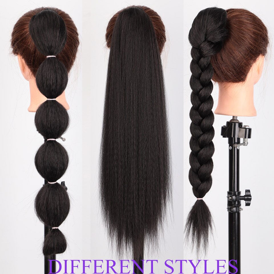 I's a wig Long Yaki Straight Ponytail Synthetic Dr... – Vicedeal