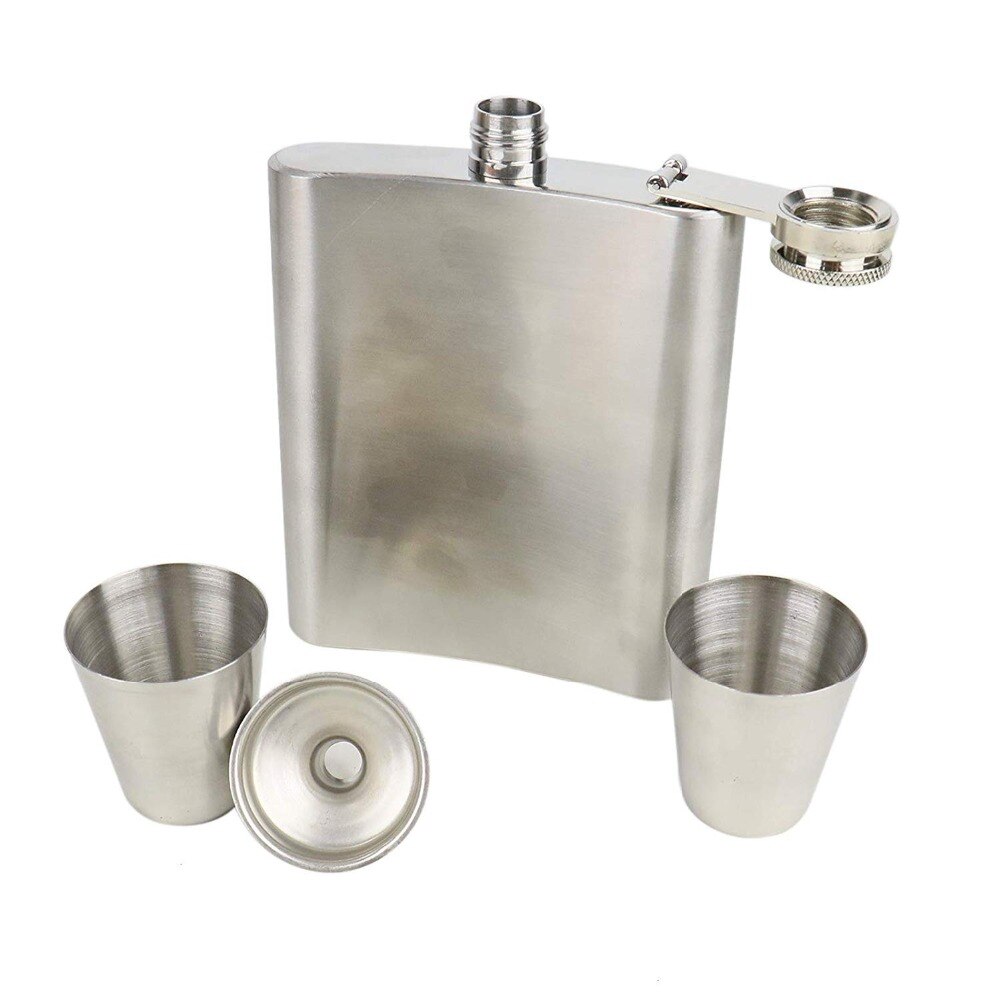 Hip Flask Set 7 Oz Portable Stainless Steel Liquor... – Grandado