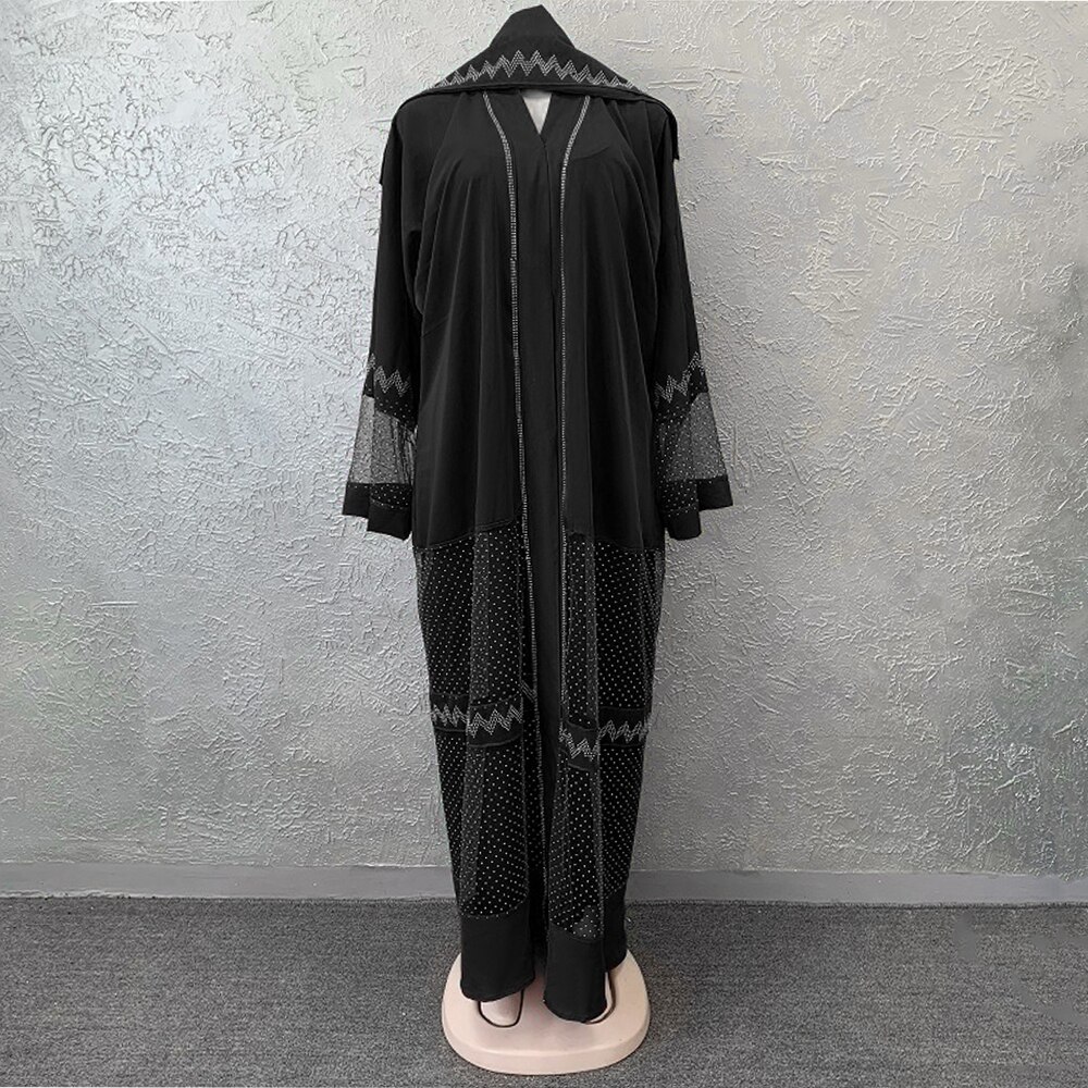 Muslim Lace Maxi Hijab Dress Abaya Embroidery Pear... – Vicedeal