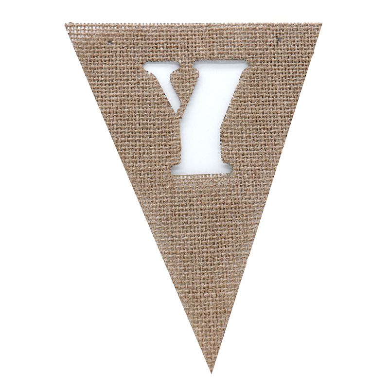 Letter A-Z Burlap Pennant Banner Wedding DIY Jute ... – Vicedeal