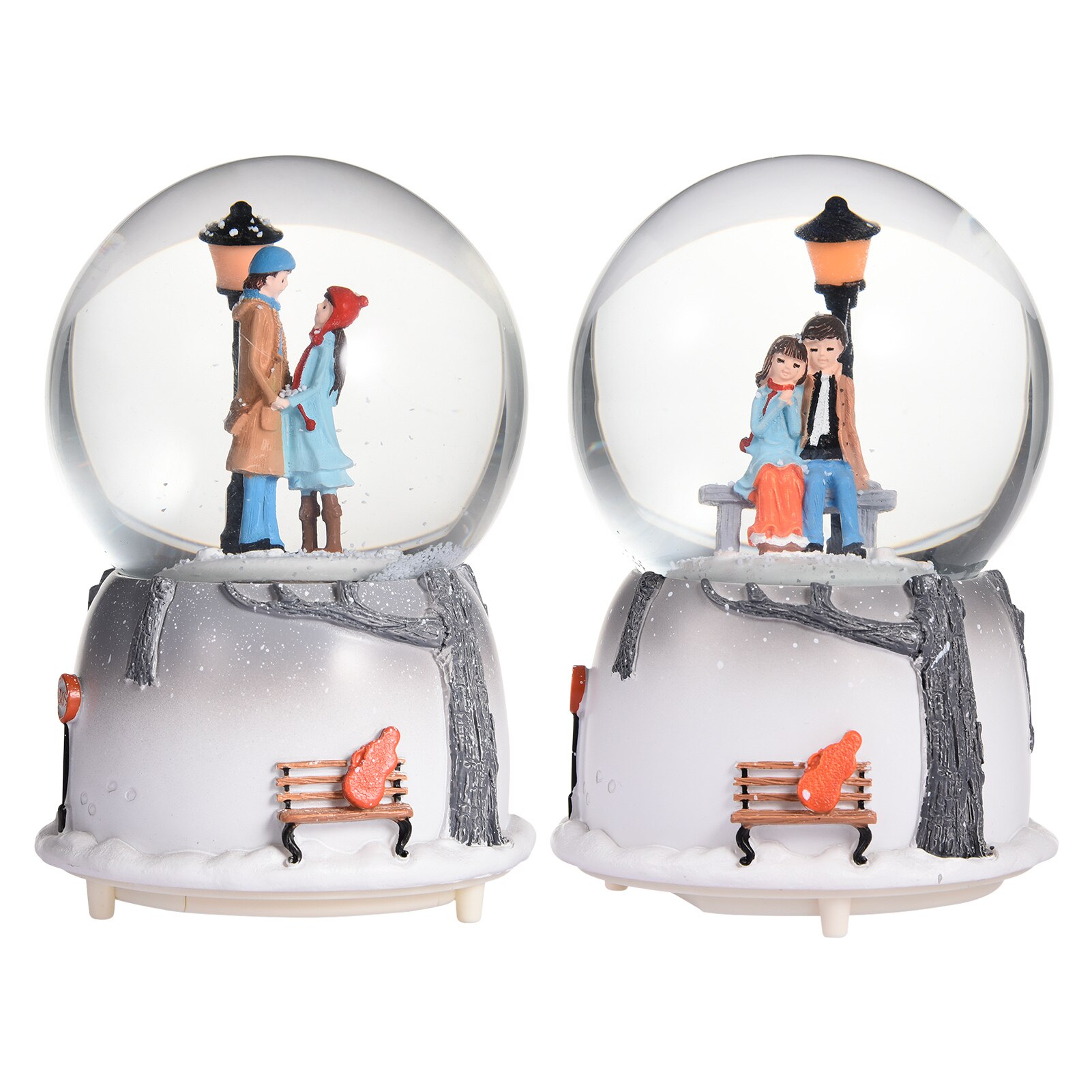 Couple Crystal Ball Music Box Musical Crystal Ball... – Vicedeal