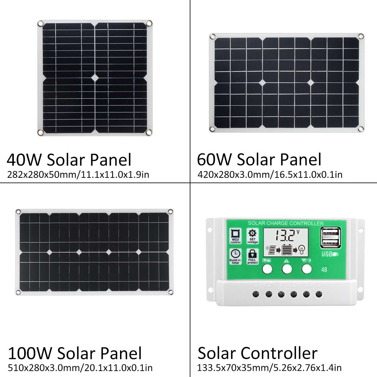 40/60 /100W High-efficiency Solar Outdoor Power Ge... – Grandado