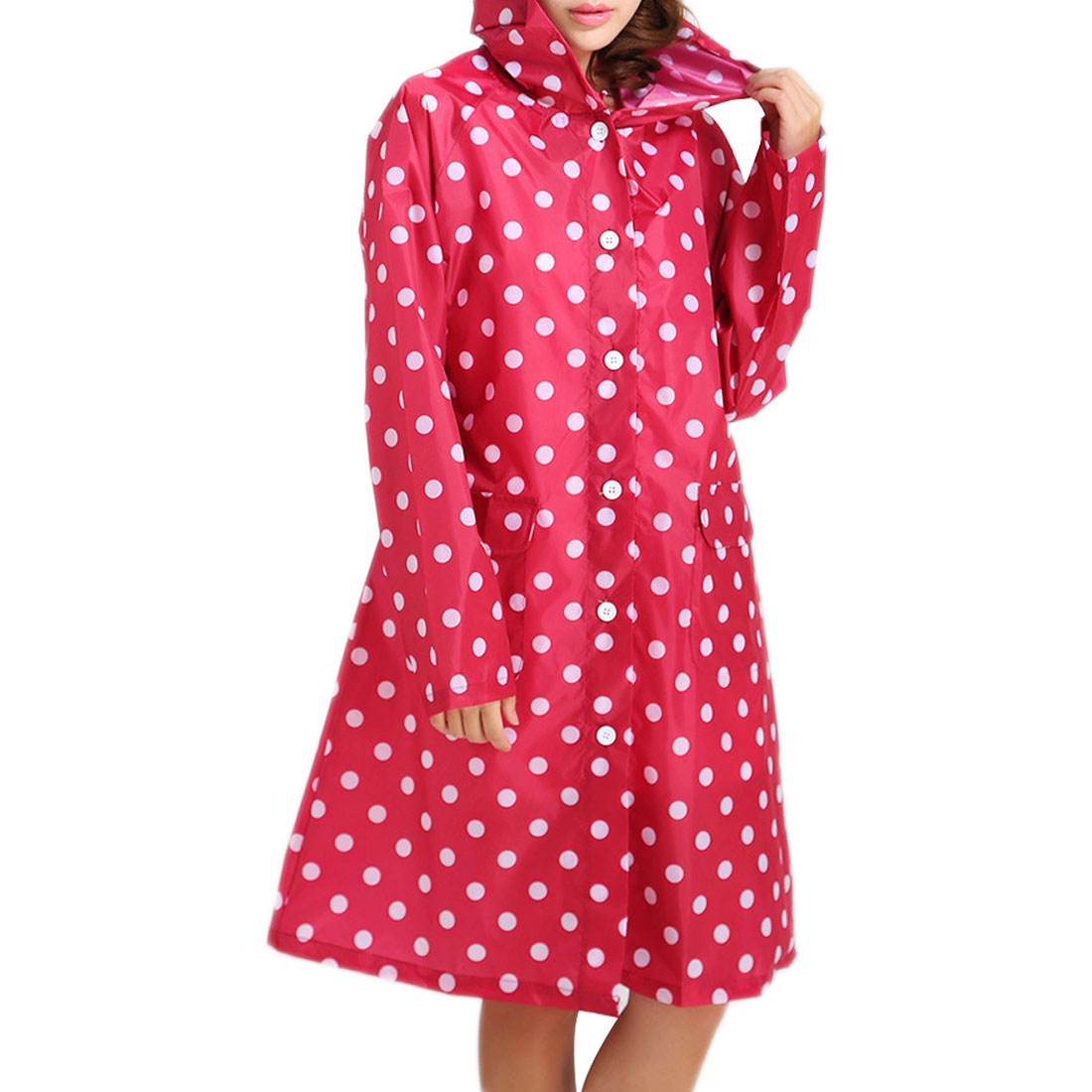 Outdoor Waterproof Girl Lady Hooded Raincoat Women... – Grandado
