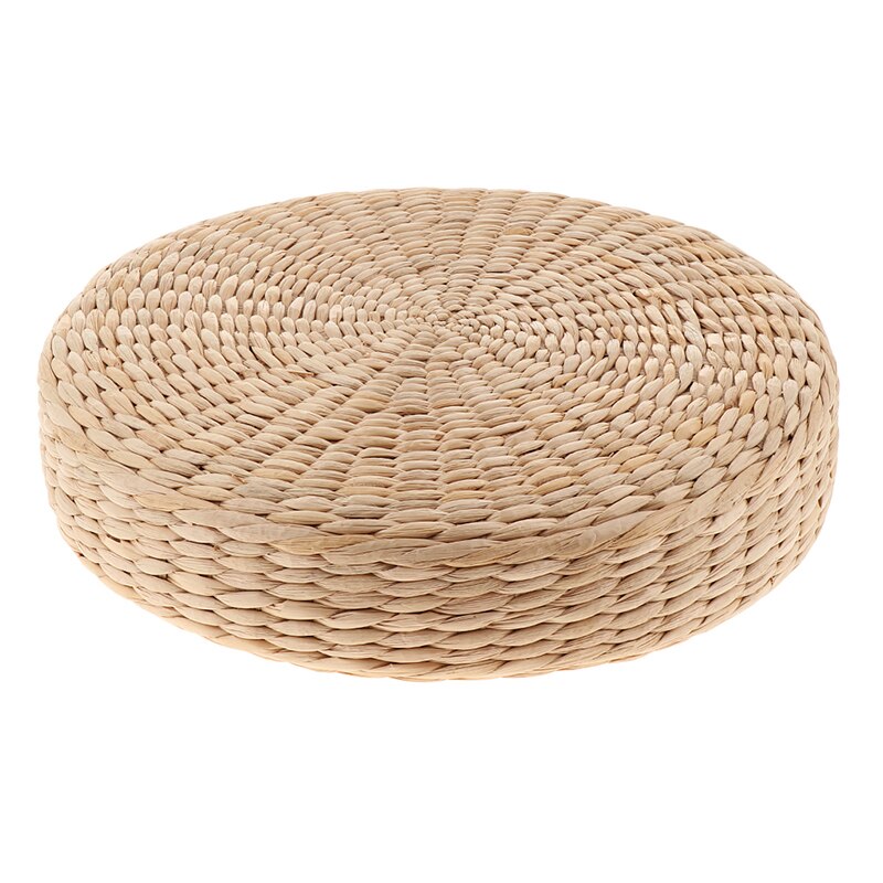 Rustic Floor Cushion 30cm Round Straw Pouf Seat Ho... – Vicedeal
