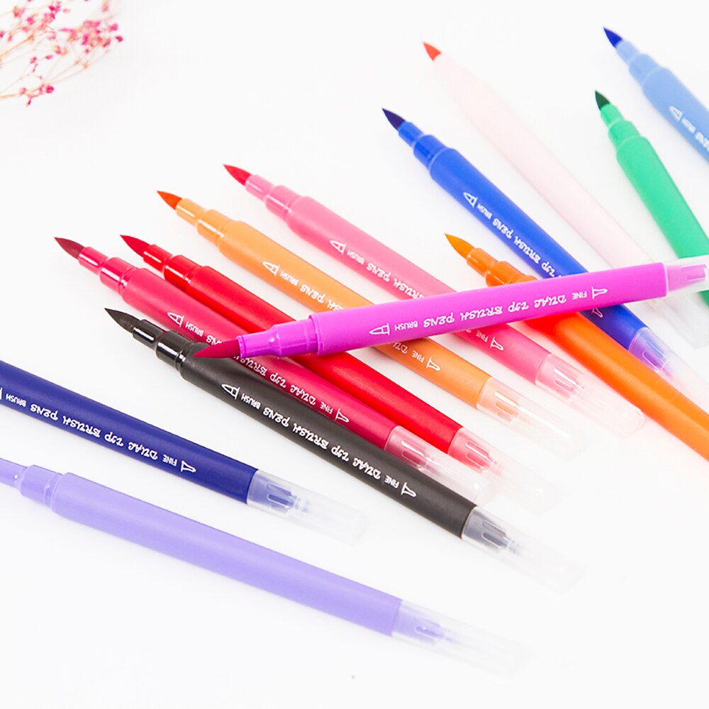 Happyview 24 Colors Water Color Dual Brush Pen,Col... – Vicedeal