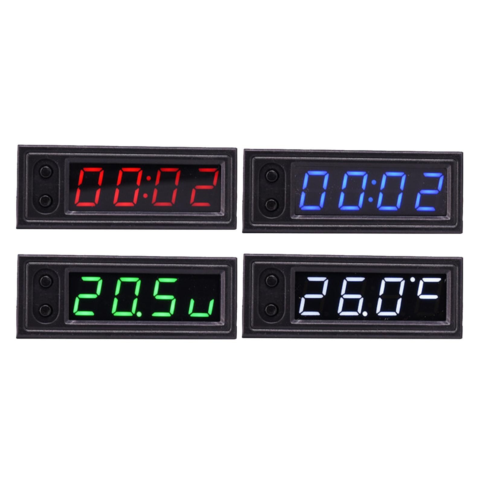Car Voltmeter Thermometer Time Easy to Install Dur... – Grandado