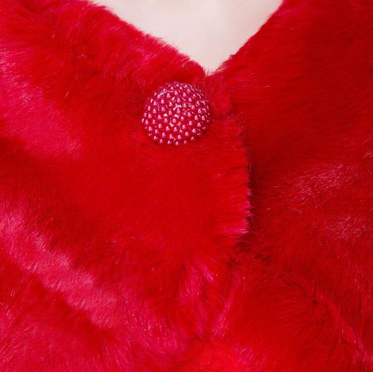 Women Bolero Bridal Shawl Faux Fur Wrap Bolero Wed... – Grandado