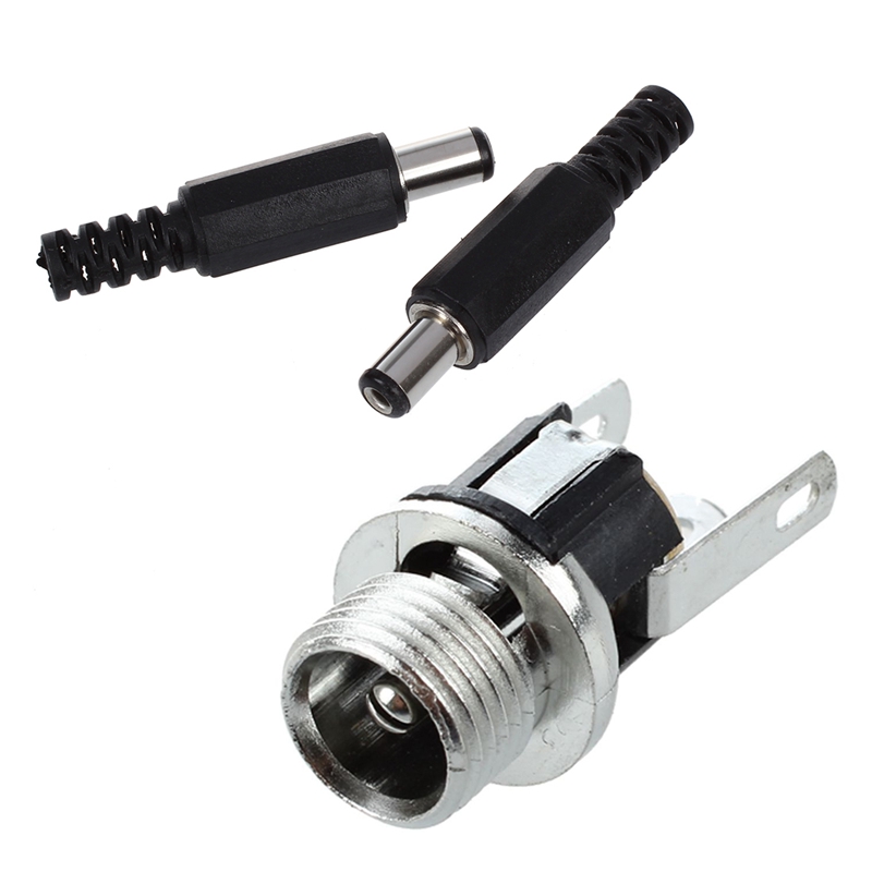 -5 Stuks Zwart 2.1mm x 5.5mm Dc-Man Plug Jack Adap... – Vicedeal